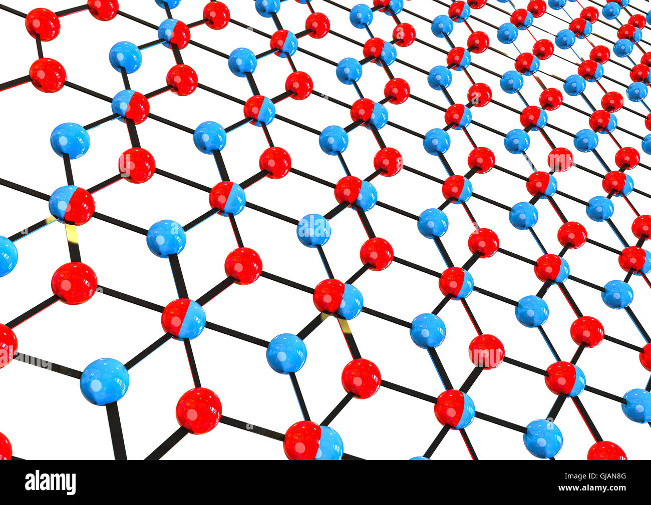 3D render image representing fused molecules strings Stock Photo - Alamy