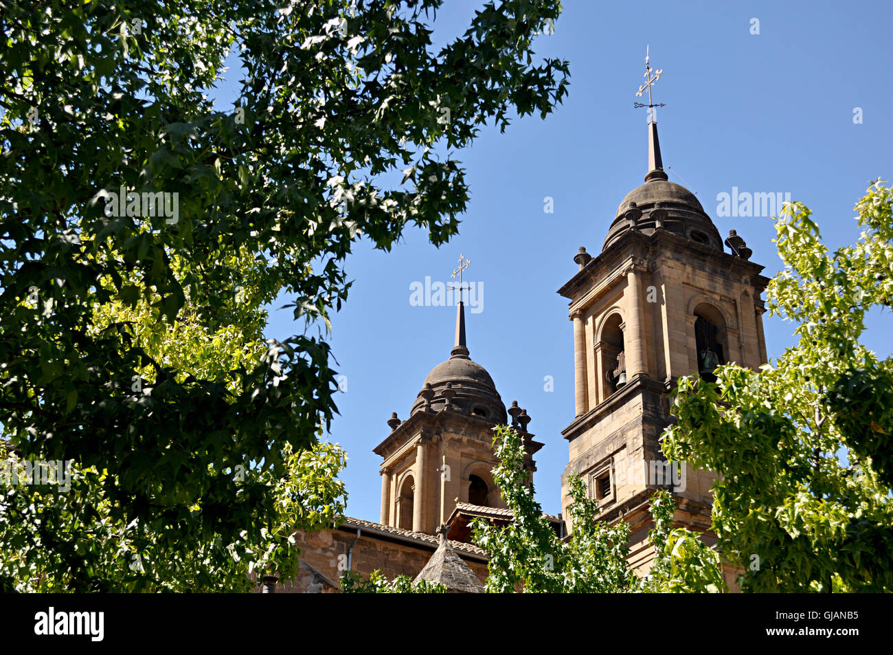 church towers and trees Stock Photo - Alamy