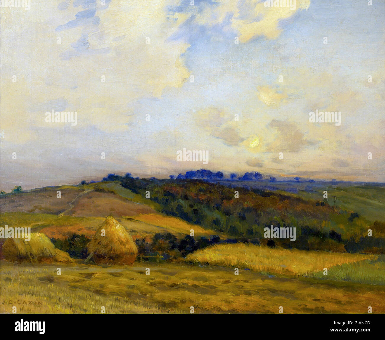 After the Harvest by Jean Charles Cazin Stock Photo - Alamy