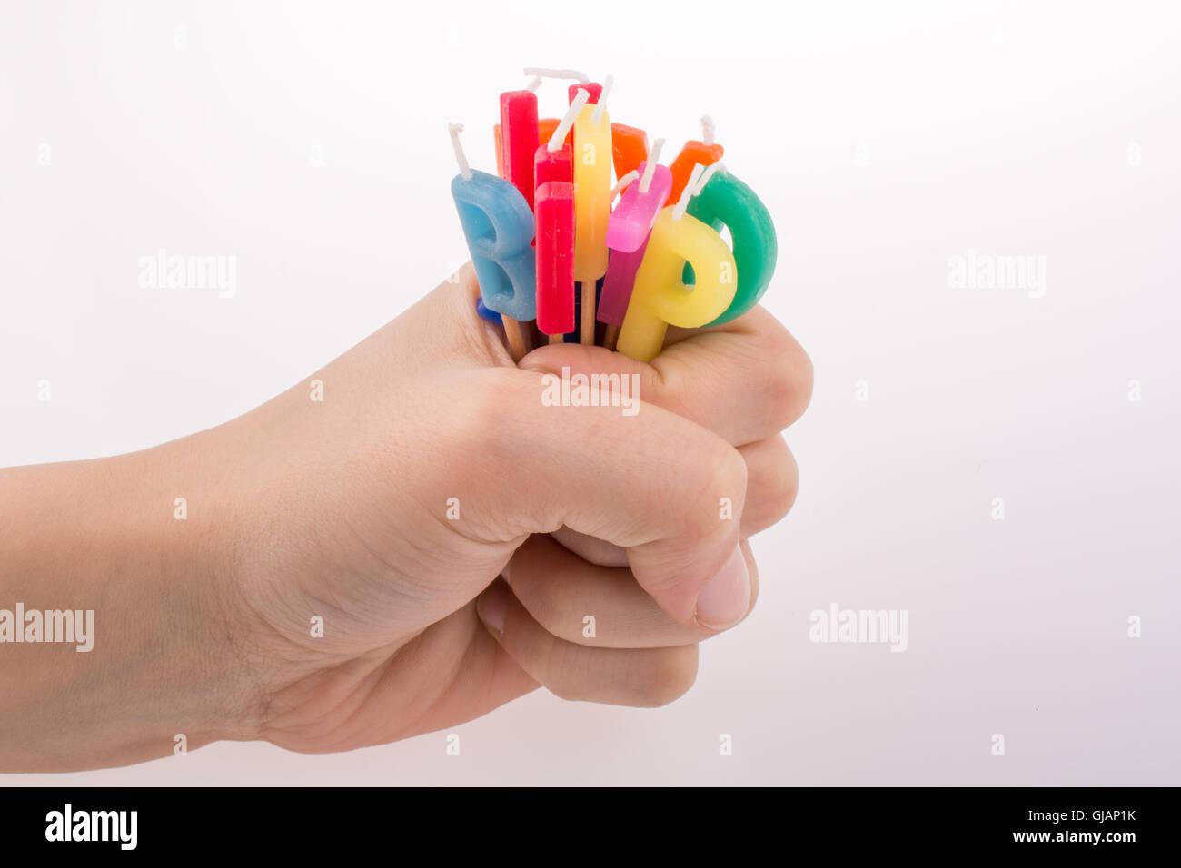 Kids holding alphabet letters hi-res stock photography and images - Alamy