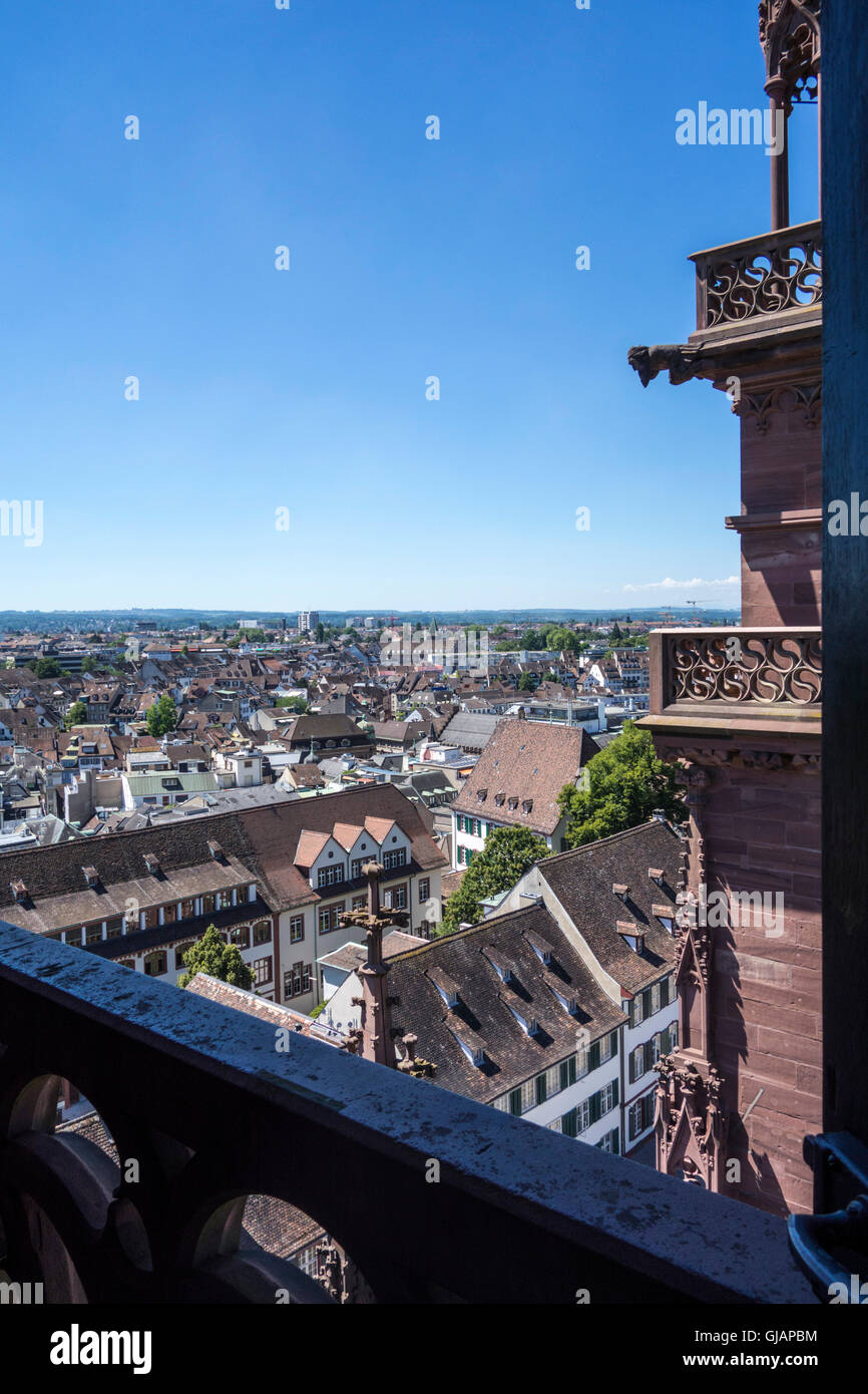Basel cityscape (view from Muenster Stock Photo - Alamy