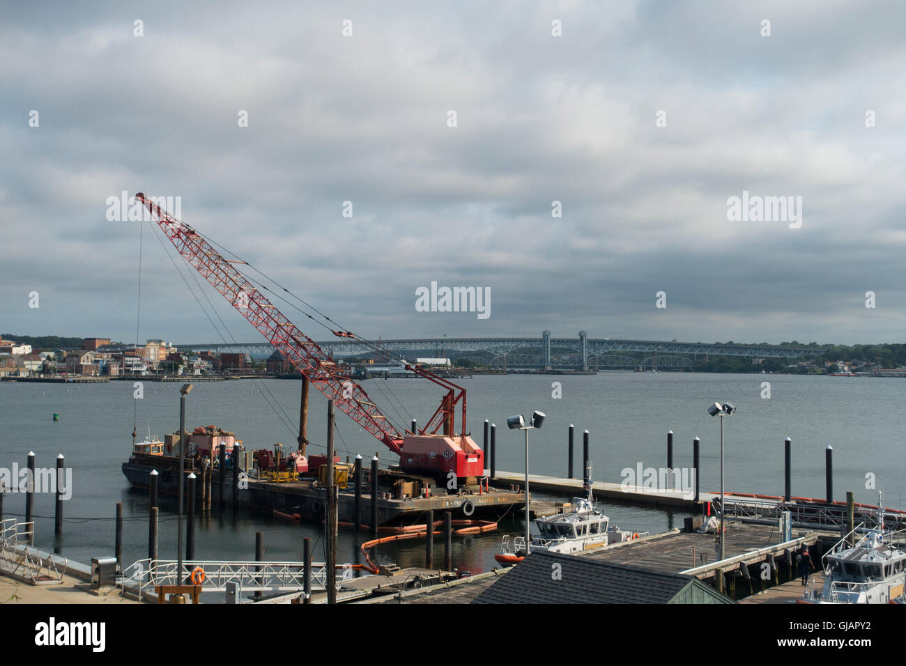 New London CT harbor Stock Photo - Alamy