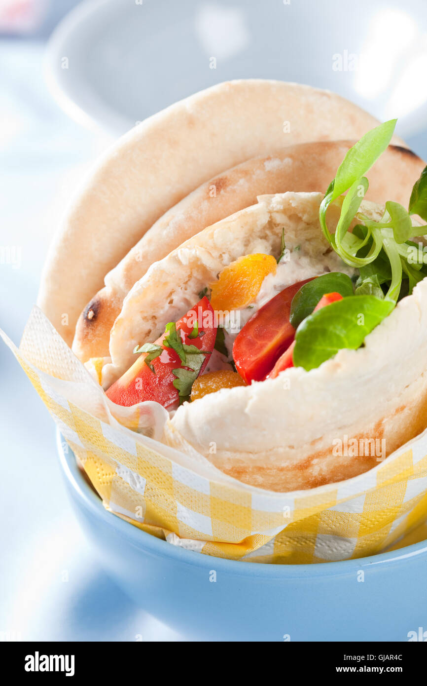 Fresh pita with tuna Stock Photo - Alamy