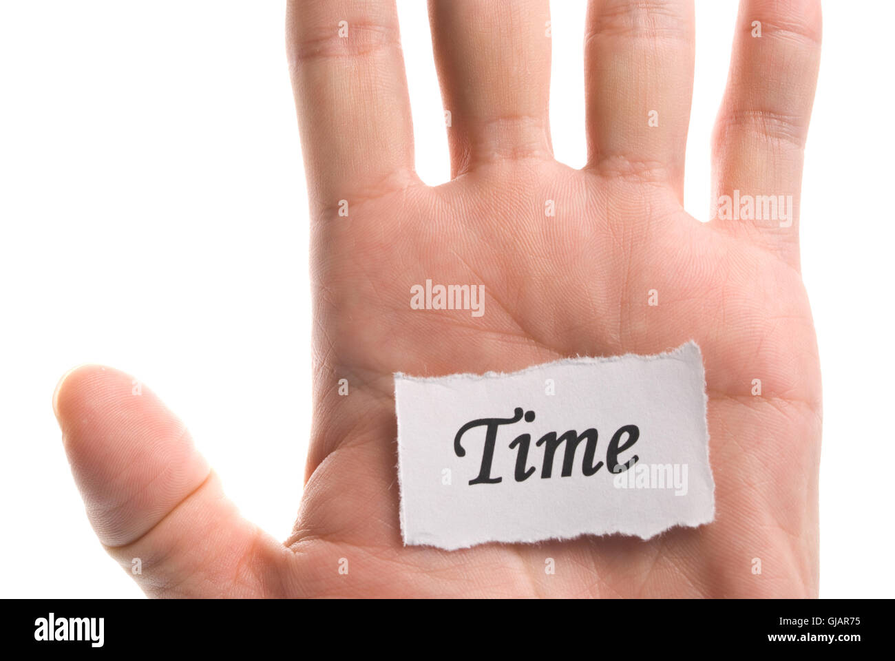 Time break hand symbol hi-res stock photography and images - Alamy