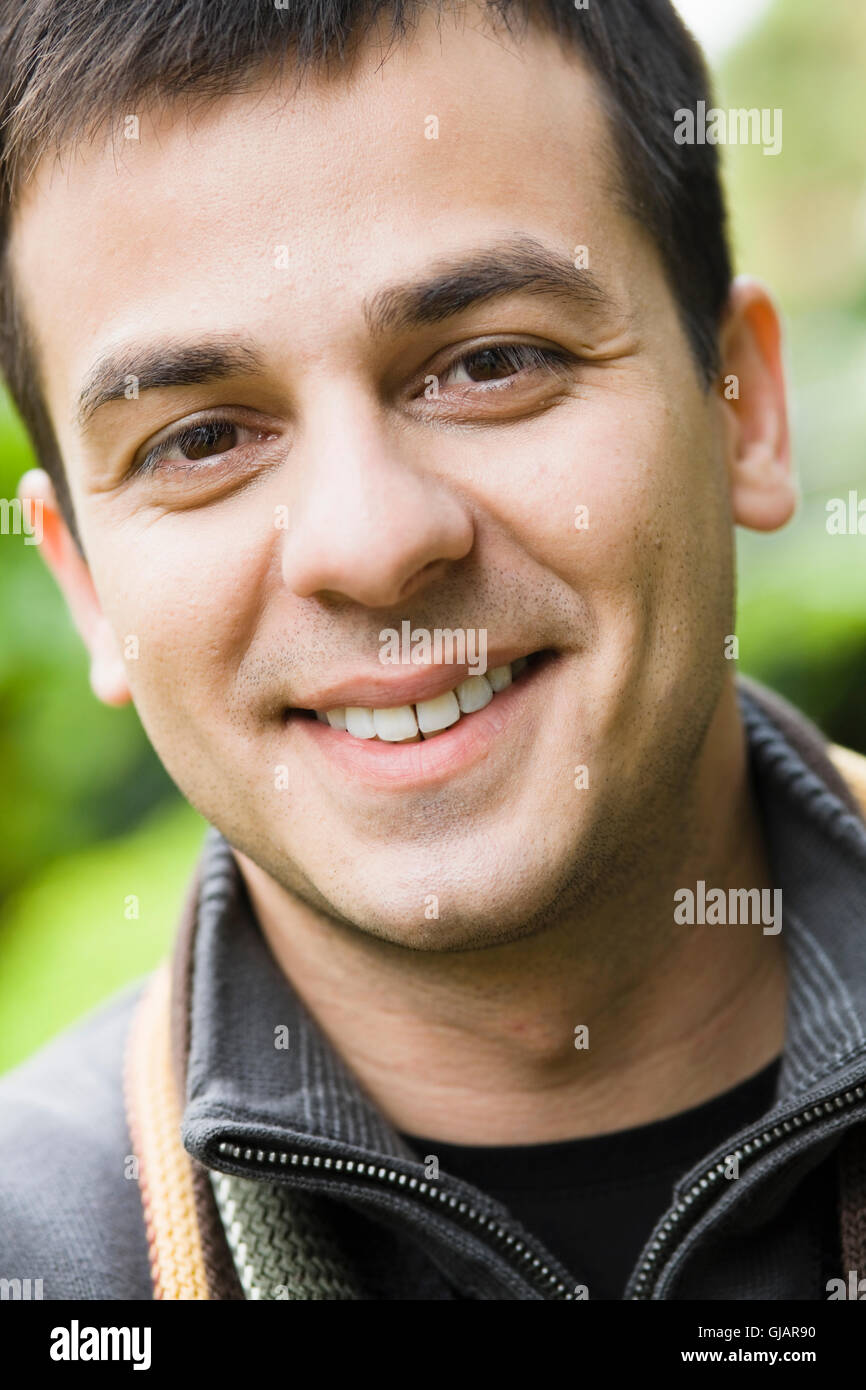 Smiling Indian Male Stock Photo - Alamy