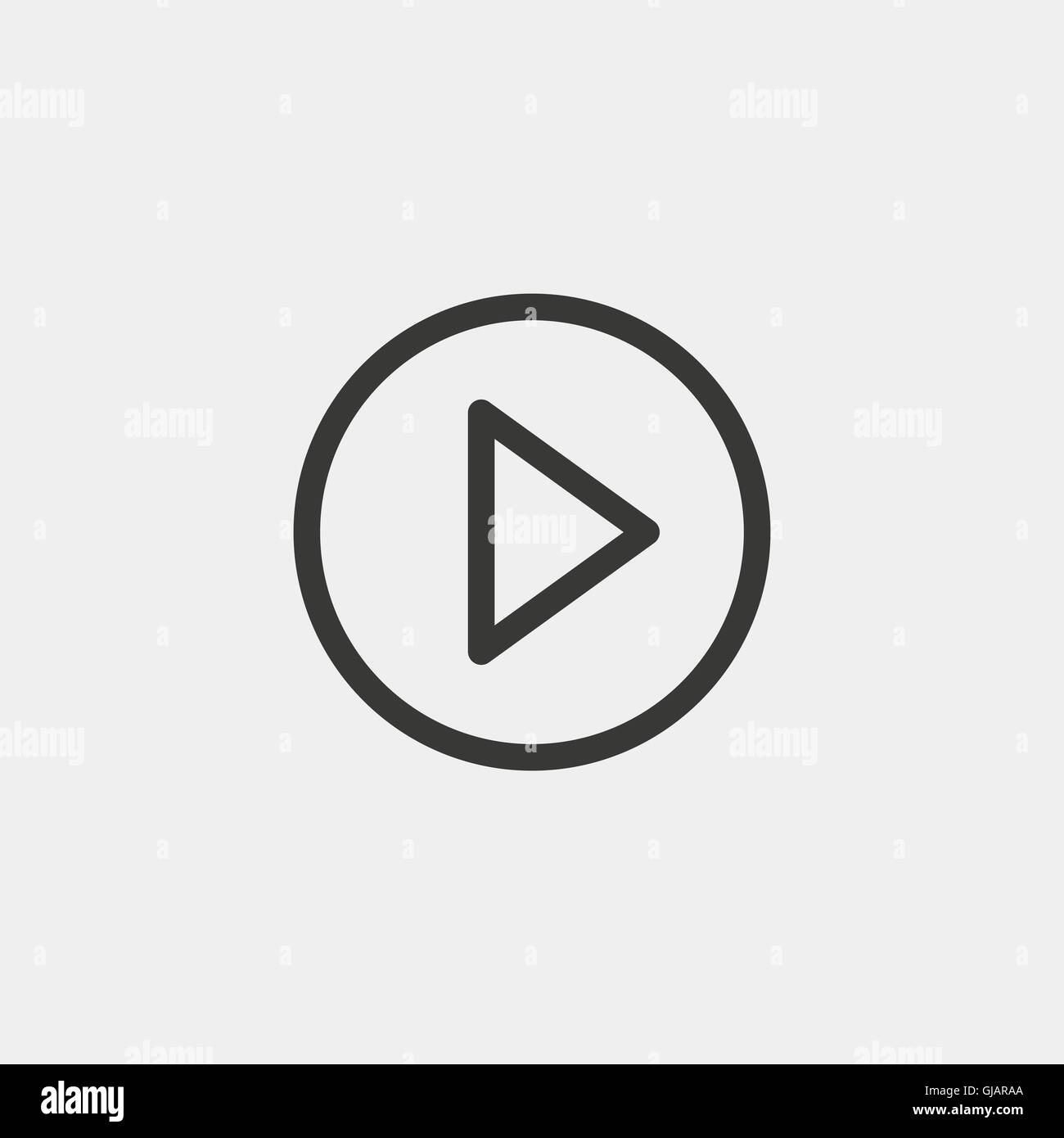 video player icon of brown outline for illustration Stock Vector Image ...
