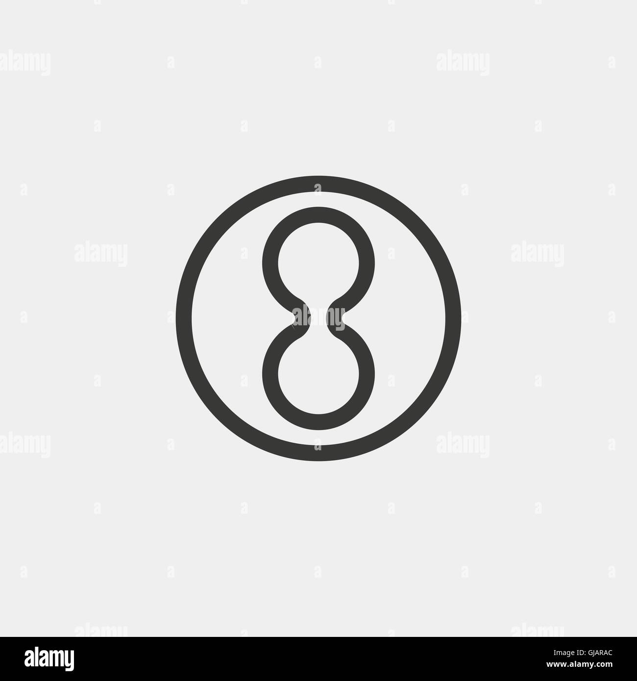 attach link icon of brown outline for illustration Stock Vector Image ...