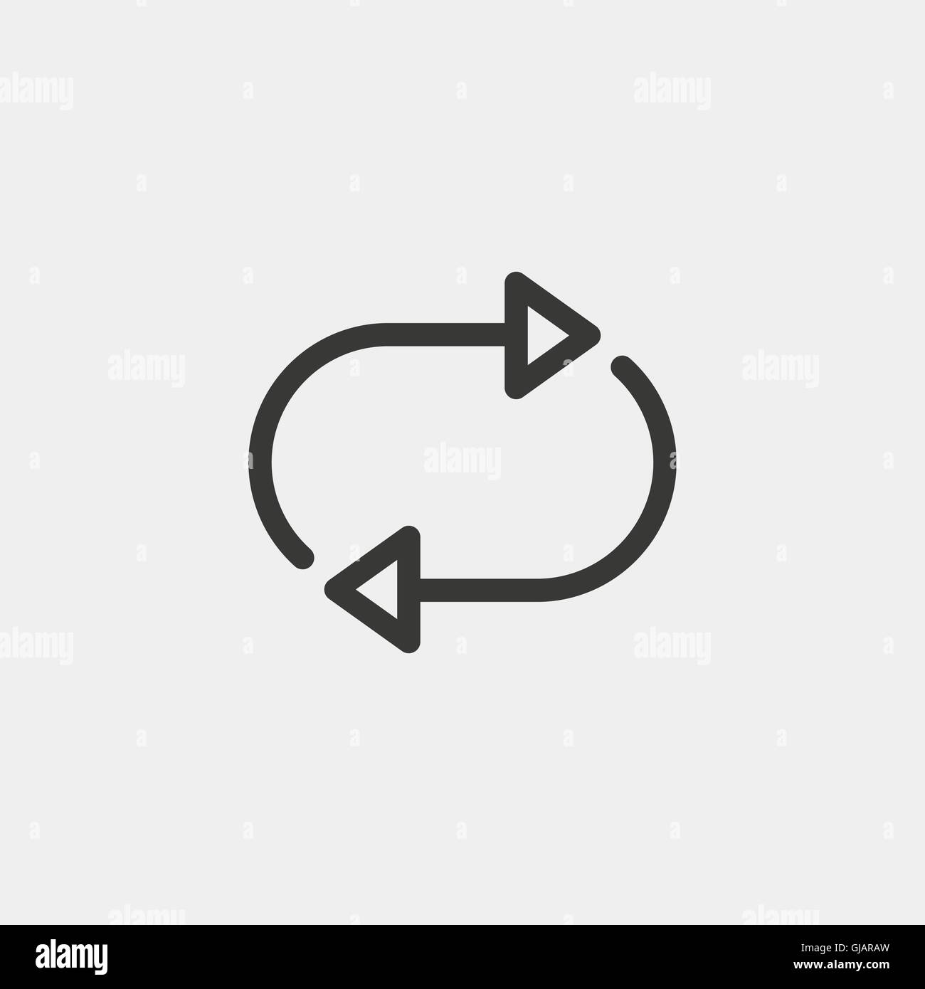 refresh sign icon of brown outline for illustration Stock Vector Image ...