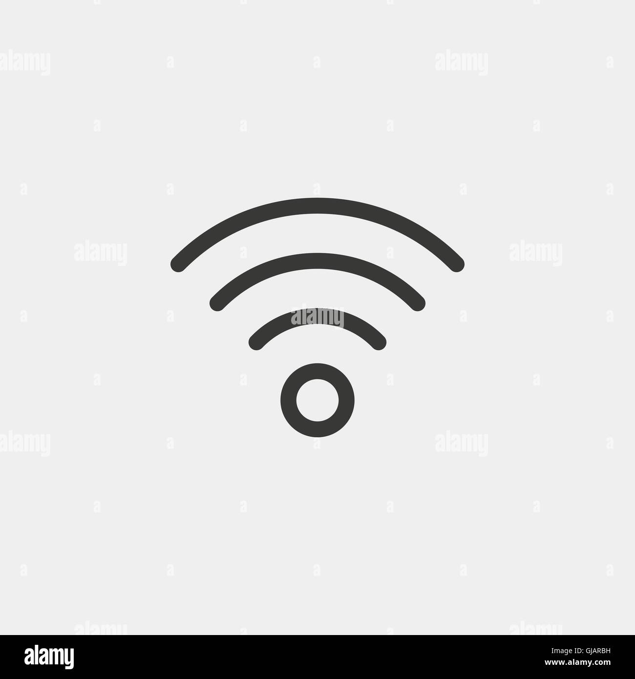 signal strength icon of brown outline for illustration Stock Vector ...