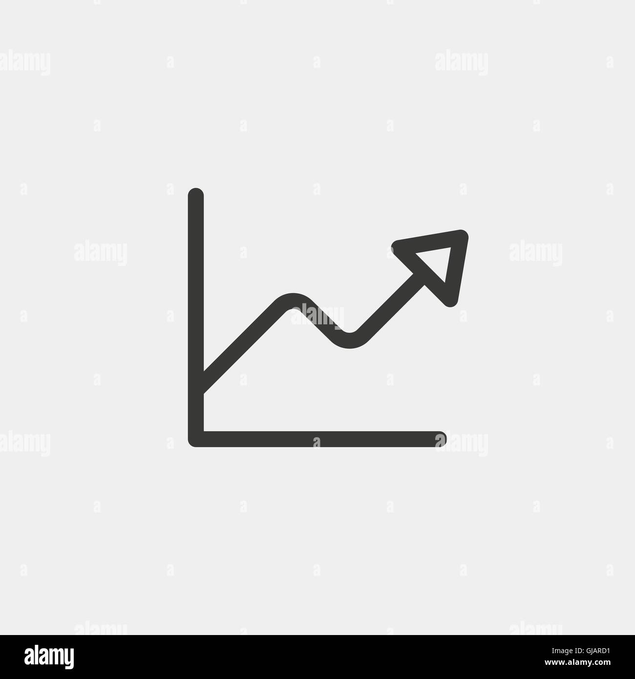 chart graph icon of brown outline for illustration Stock Vector Image ...