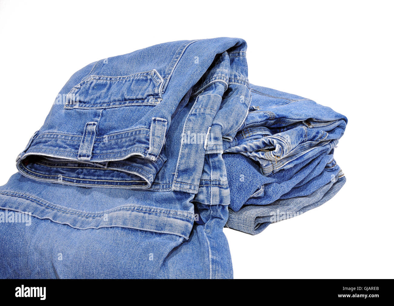 Stack of jeans Stock Photo - Alamy