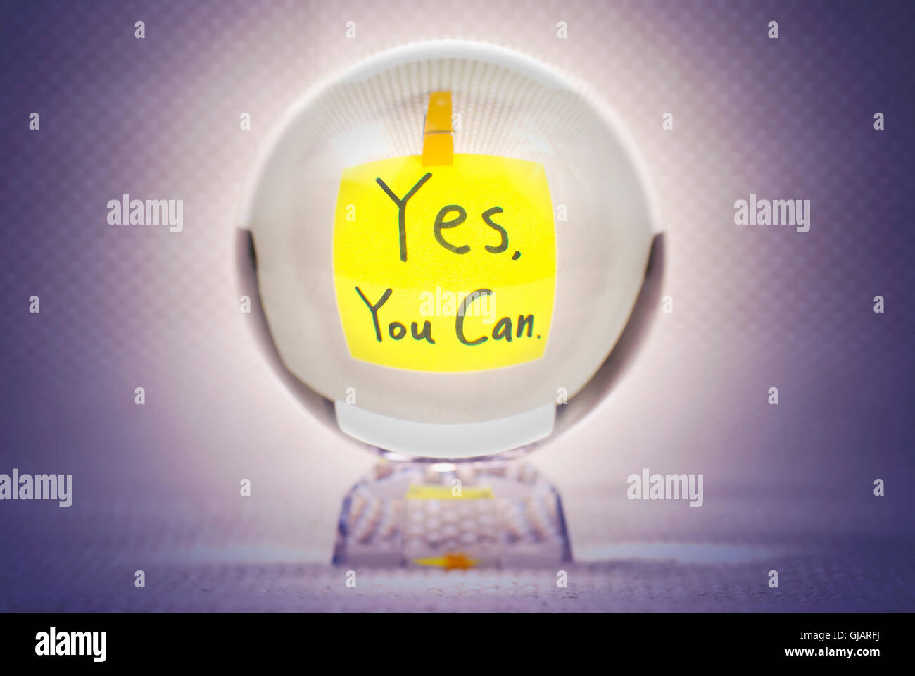 Yes you can in magic crystal ball Stock Photo - Alamy