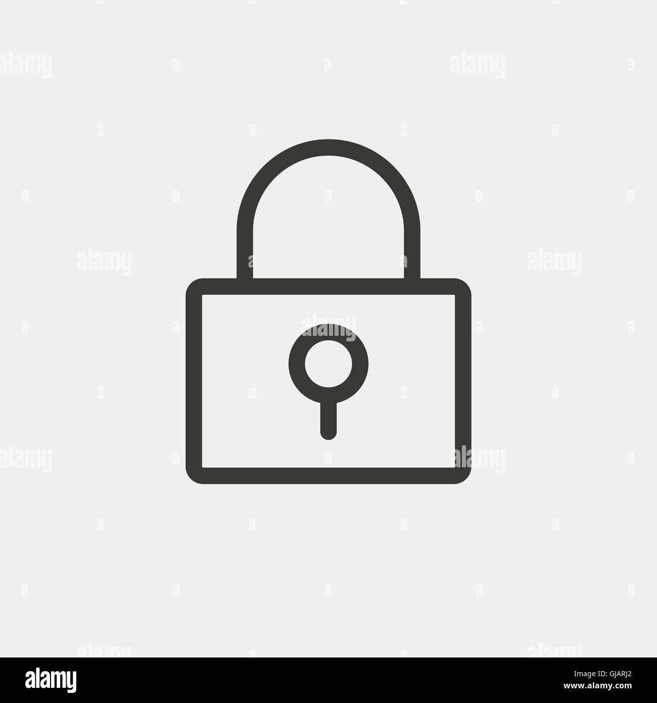 lock icon of brown and thin outline Stock Vector Image & Art - Alamy