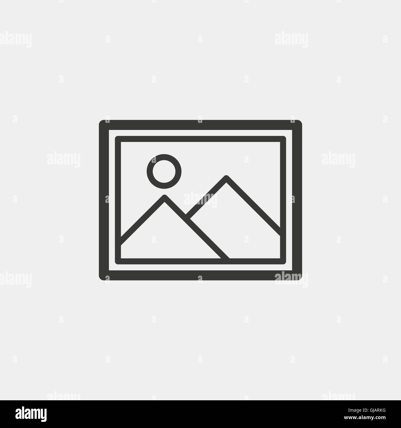 nature photo icon of brown outline for illustration Stock Vector Image ...