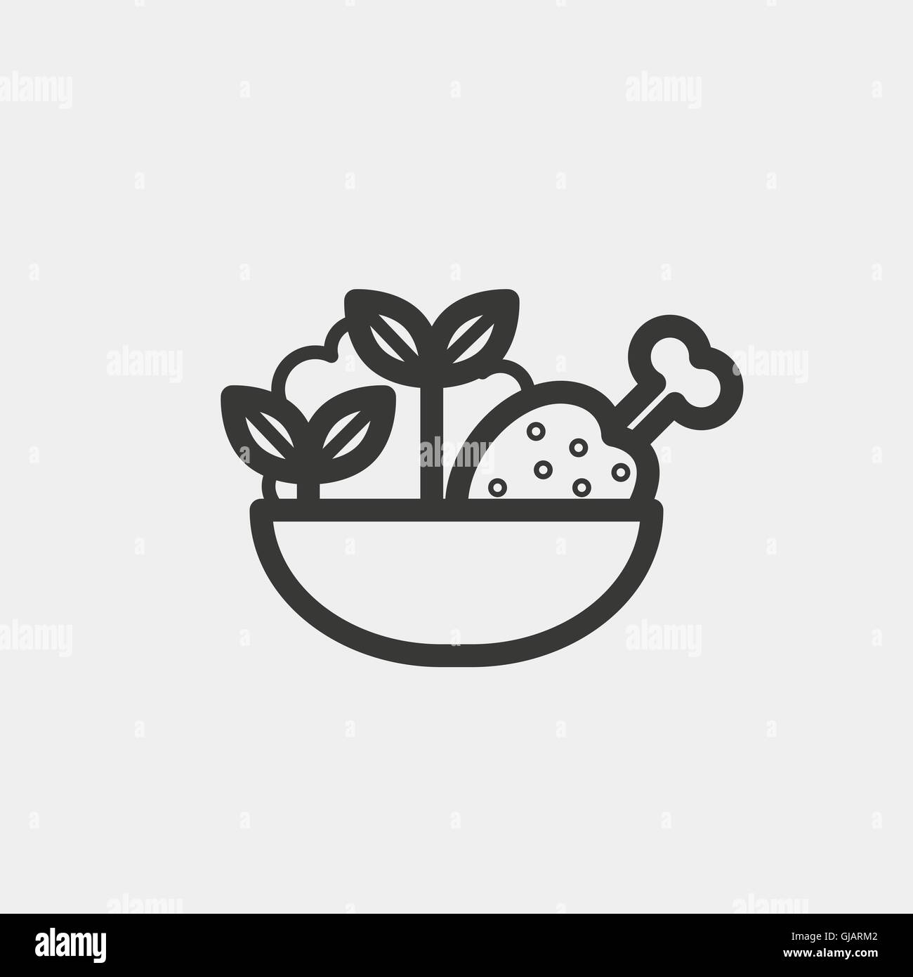 food icon of brown outline for illustration Stock Vector Image & Art ...