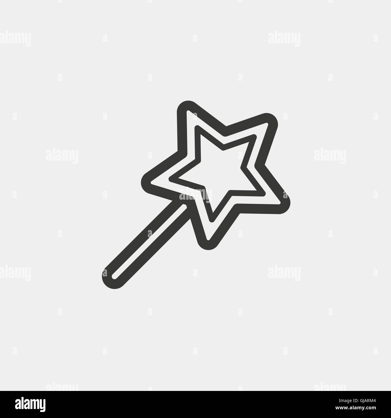 star icon of brown outline for illustration Stock Vector Image & Art ...
