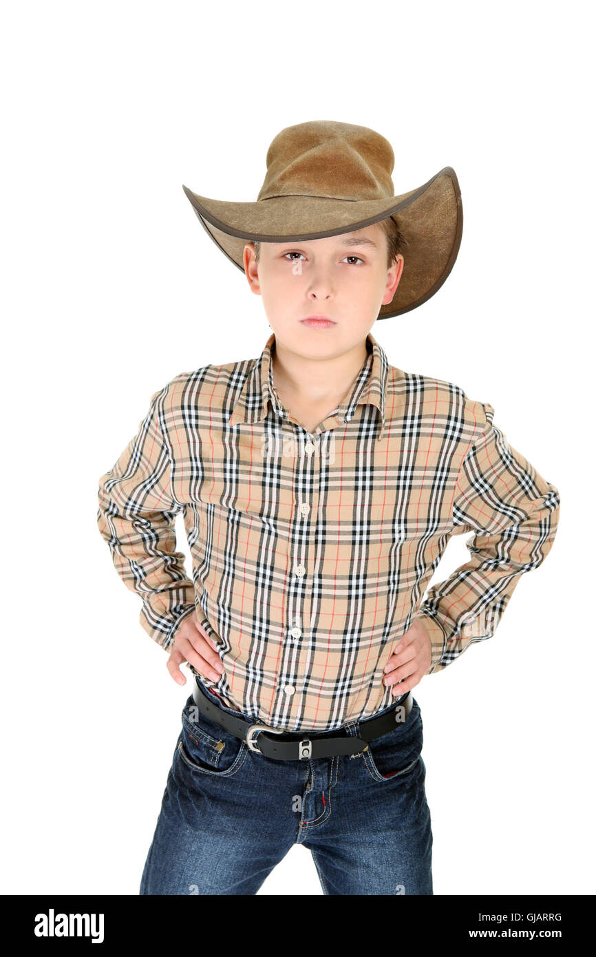 Child cowboy hat Cut Out Stock Images & Pictures - Alamy