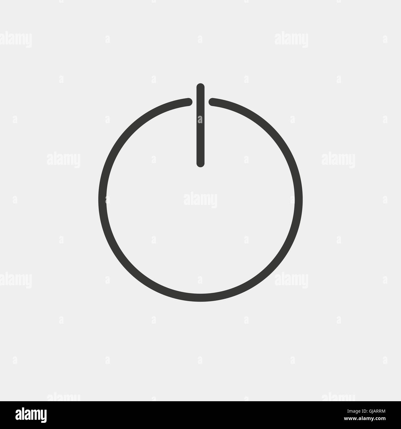 power icon of brown outline for illustration Stock Vector Image & Art ...