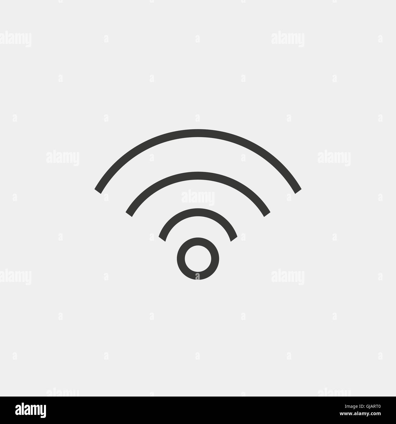 signal strength icon of brown outline for illustration Stock Vector ...