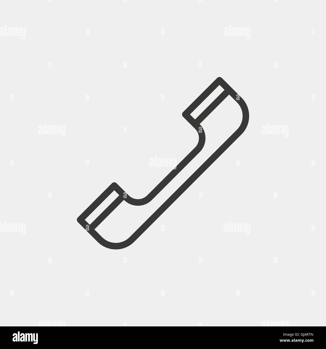 phone icon of brown outline for illustration Stock Vector Image & Art ...