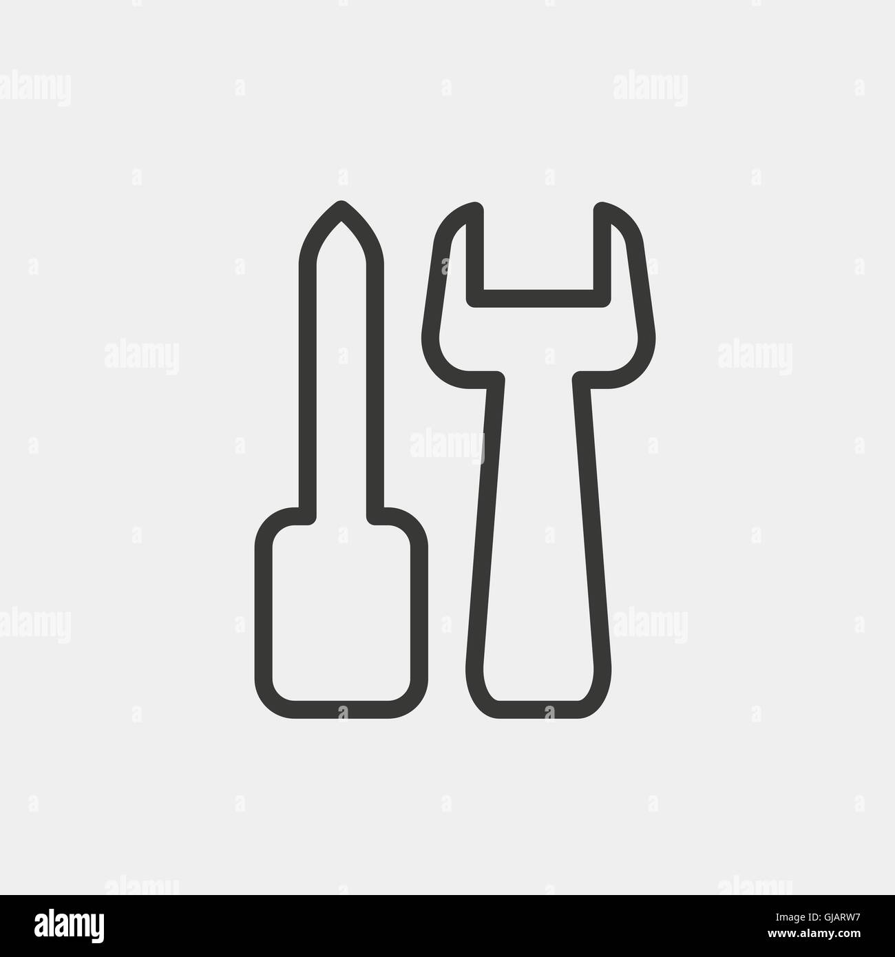 fixer icon of brown outline for illustration Stock Vector Image & Art ...