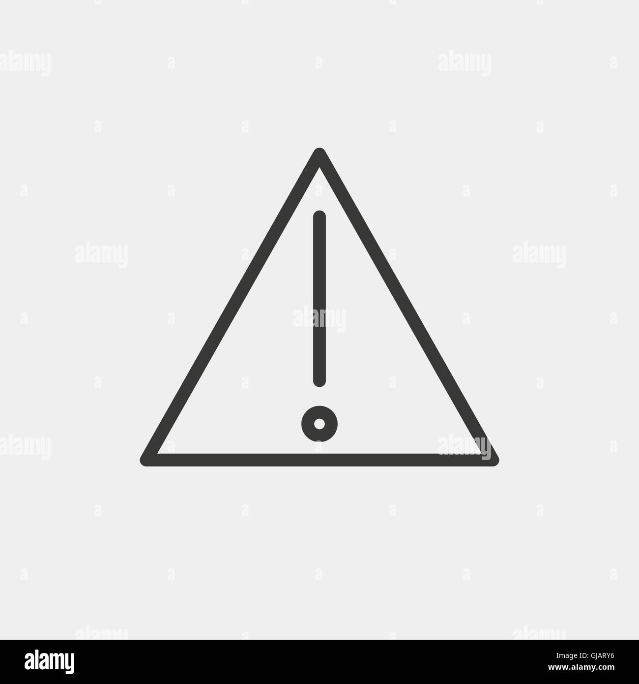 attention icon of brown outline for illustration Stock Vector Image ...