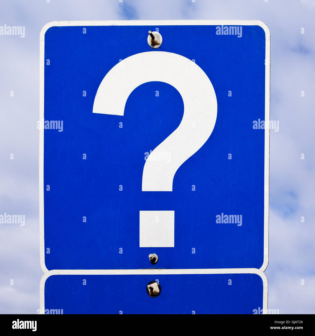 Road Sign: Question Mark Stock Photo - Alamy