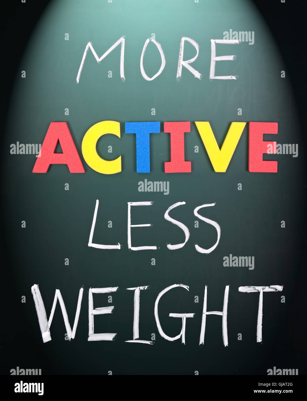 More active less weight Stock Photo - Alamy