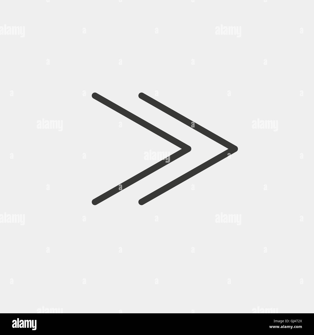 fast forward icon of brown outline for illustration Stock Vector Image ...