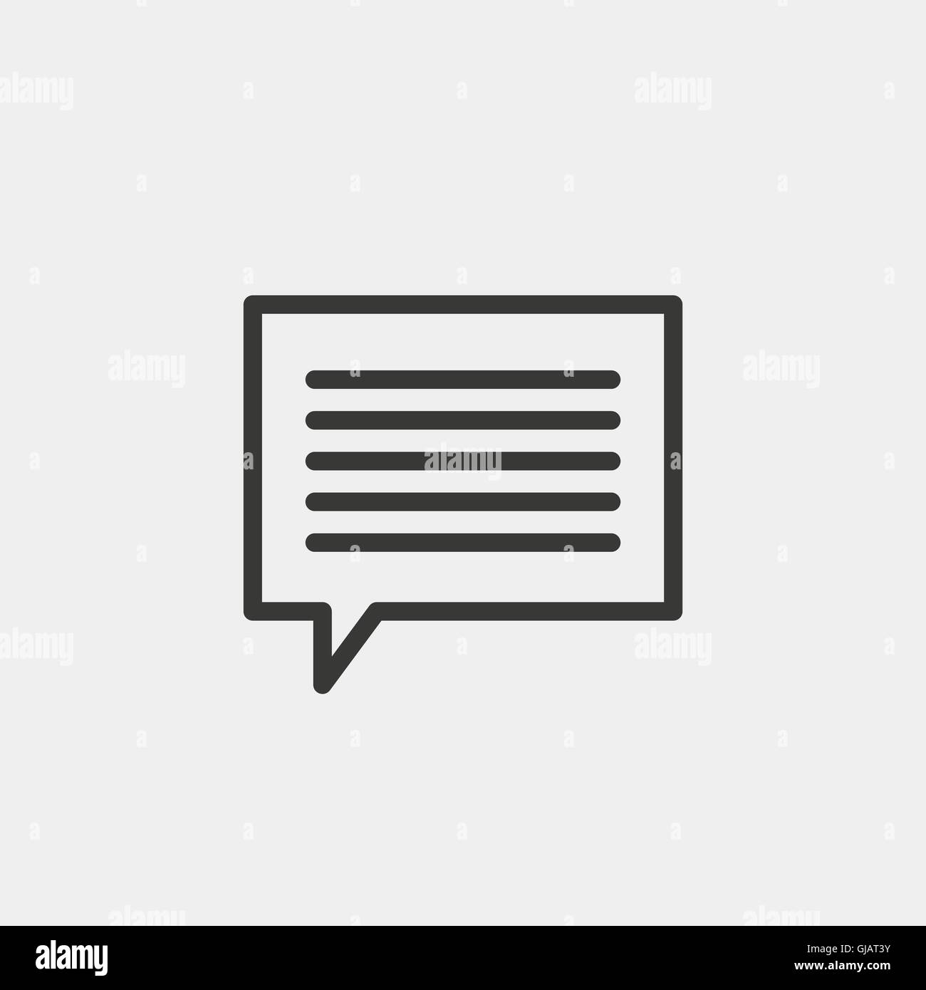 chat bubble icon of brown and thin outline Stock Vector Image & Art - Alamy