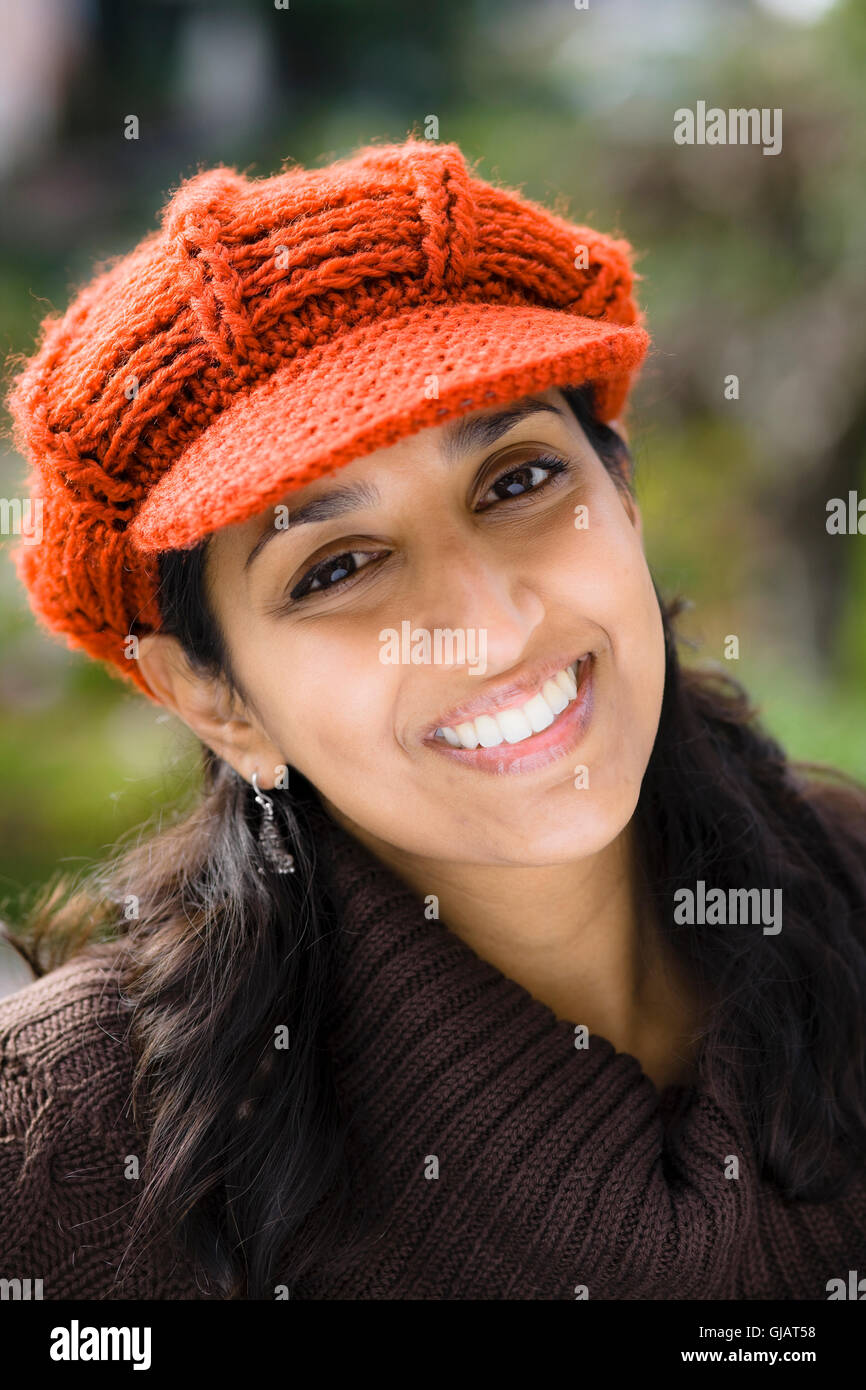 Pretty brunette indian woman hi-res stock photography and images - Alamy