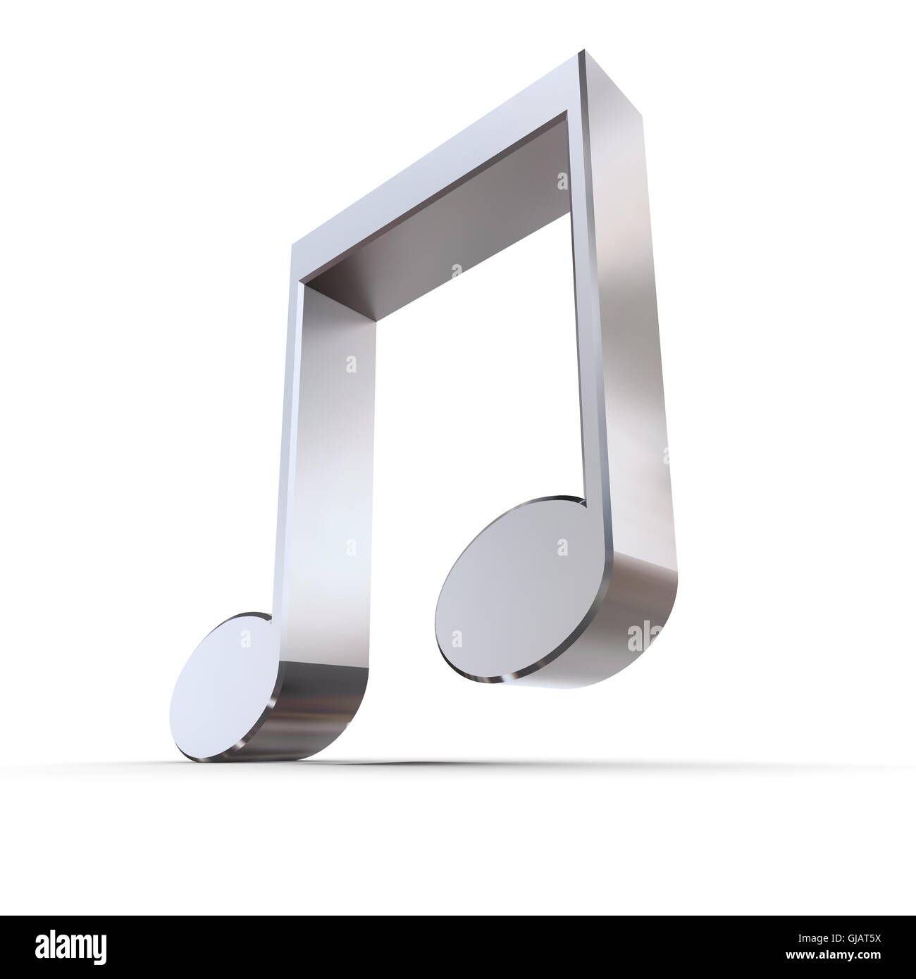 Shiny Metal Eighth Note - Quaver Stock Photo - Alamy