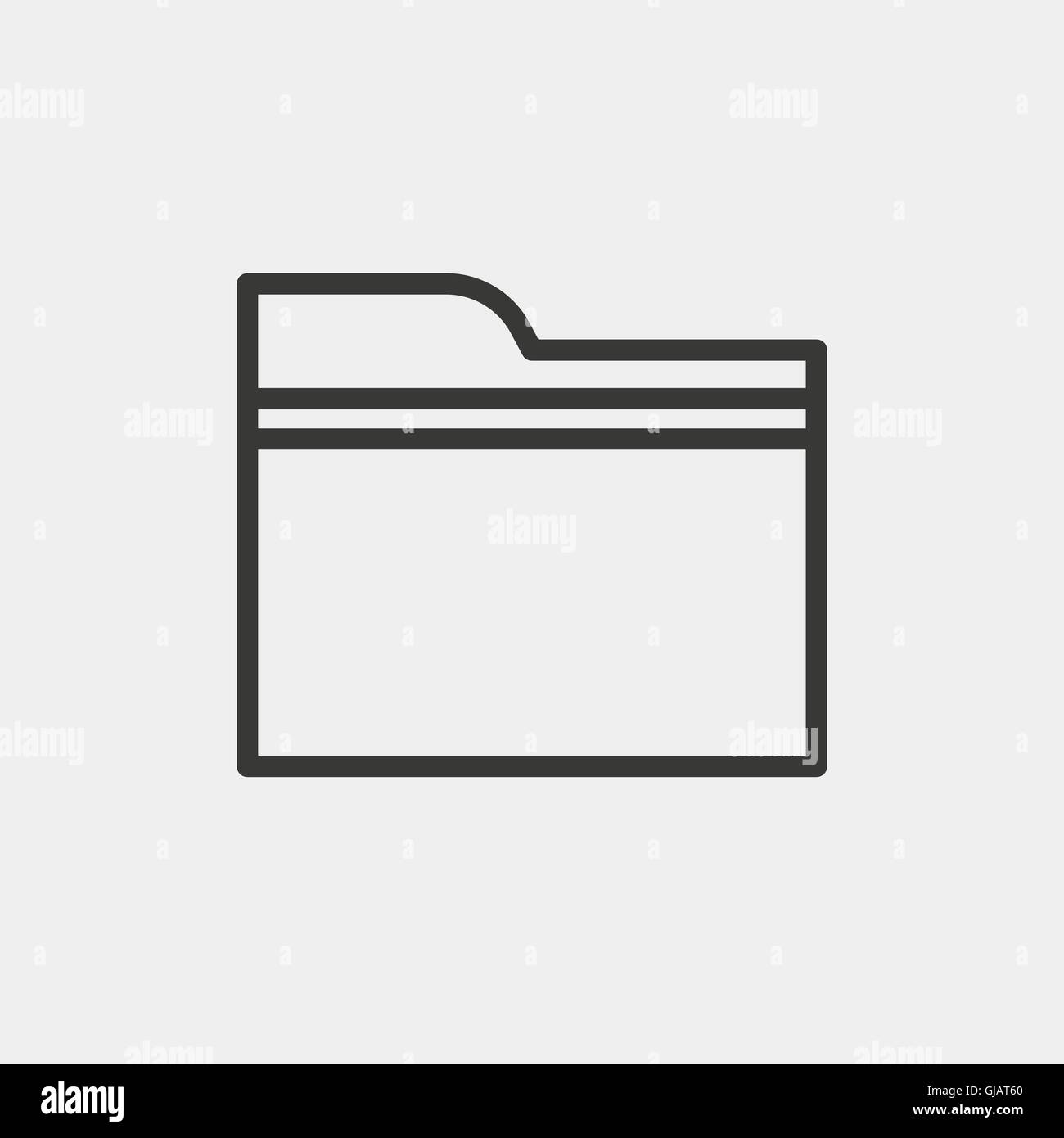 folder icon of brown outline for illustration Stock Vector Image & Art ...