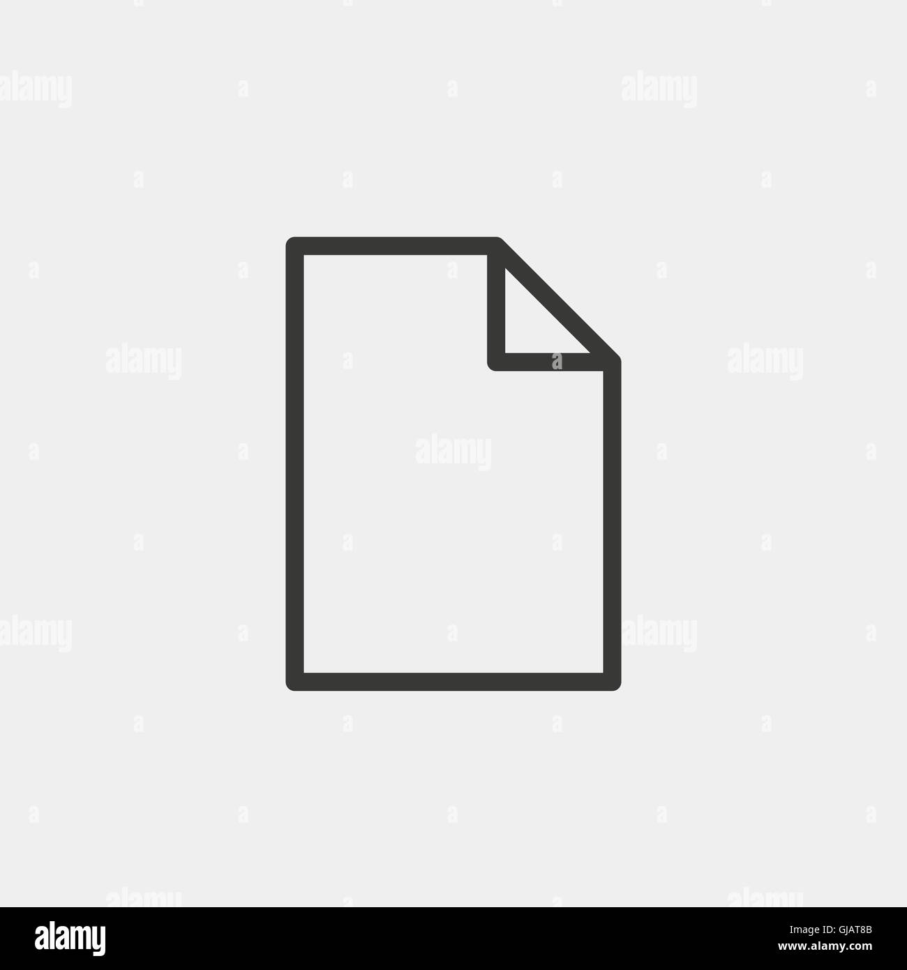 paper icon of brown outline for illustration Stock Vector Image & Art ...