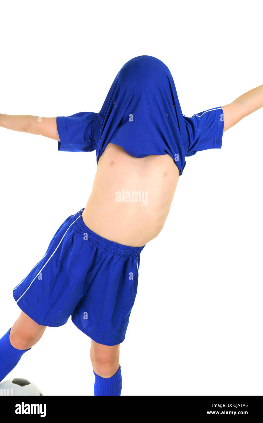 Child soccer goal player celebrating hi-res stock photography and ...