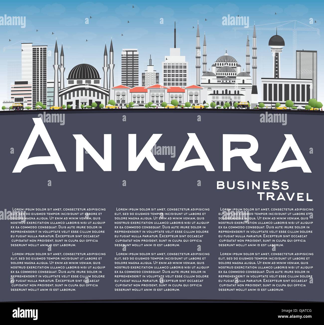 Ankara skyline with gray buildings hi-res stock photography and images ...