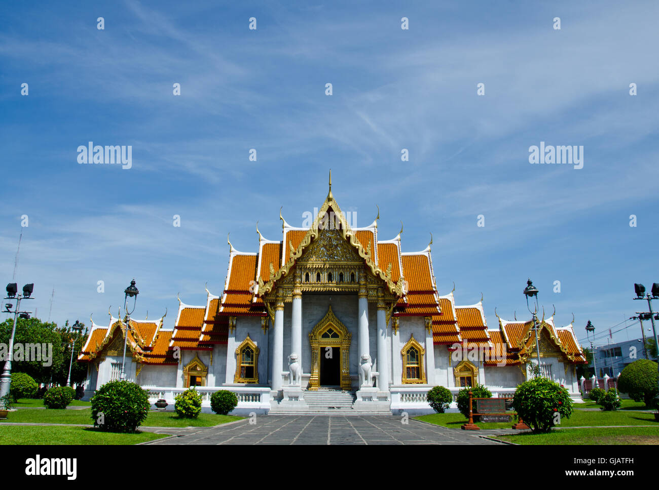 Wat Benchamabopitr Dusitvanaram, Bangkok, Thailand Stock Photo - Alamy