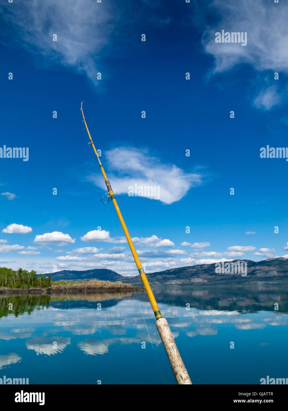 Fishing on Lake Laberge, Yukon Territory, Canada Stock Photo - Alamy