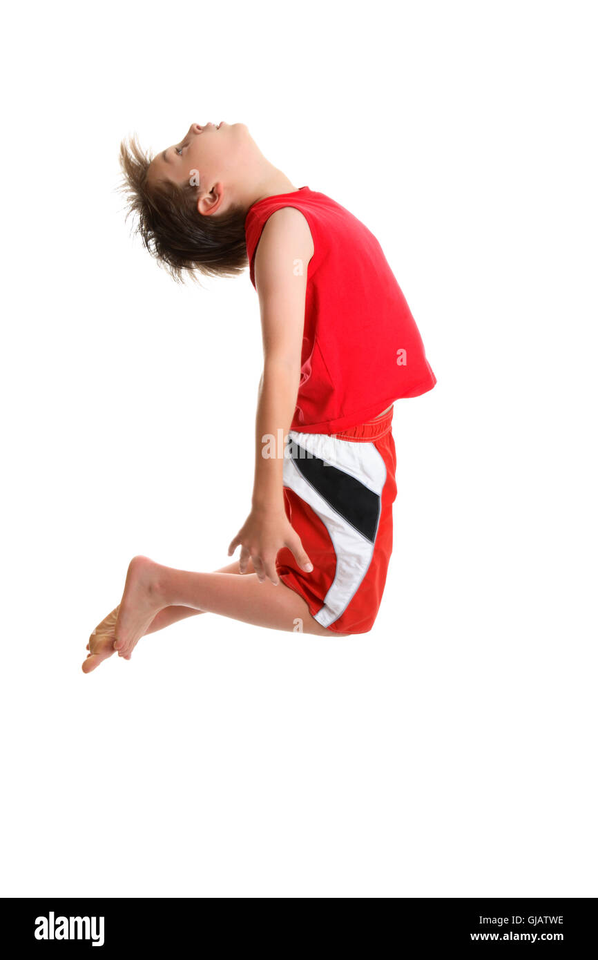 jumping active boy Stock Photo - Alamy