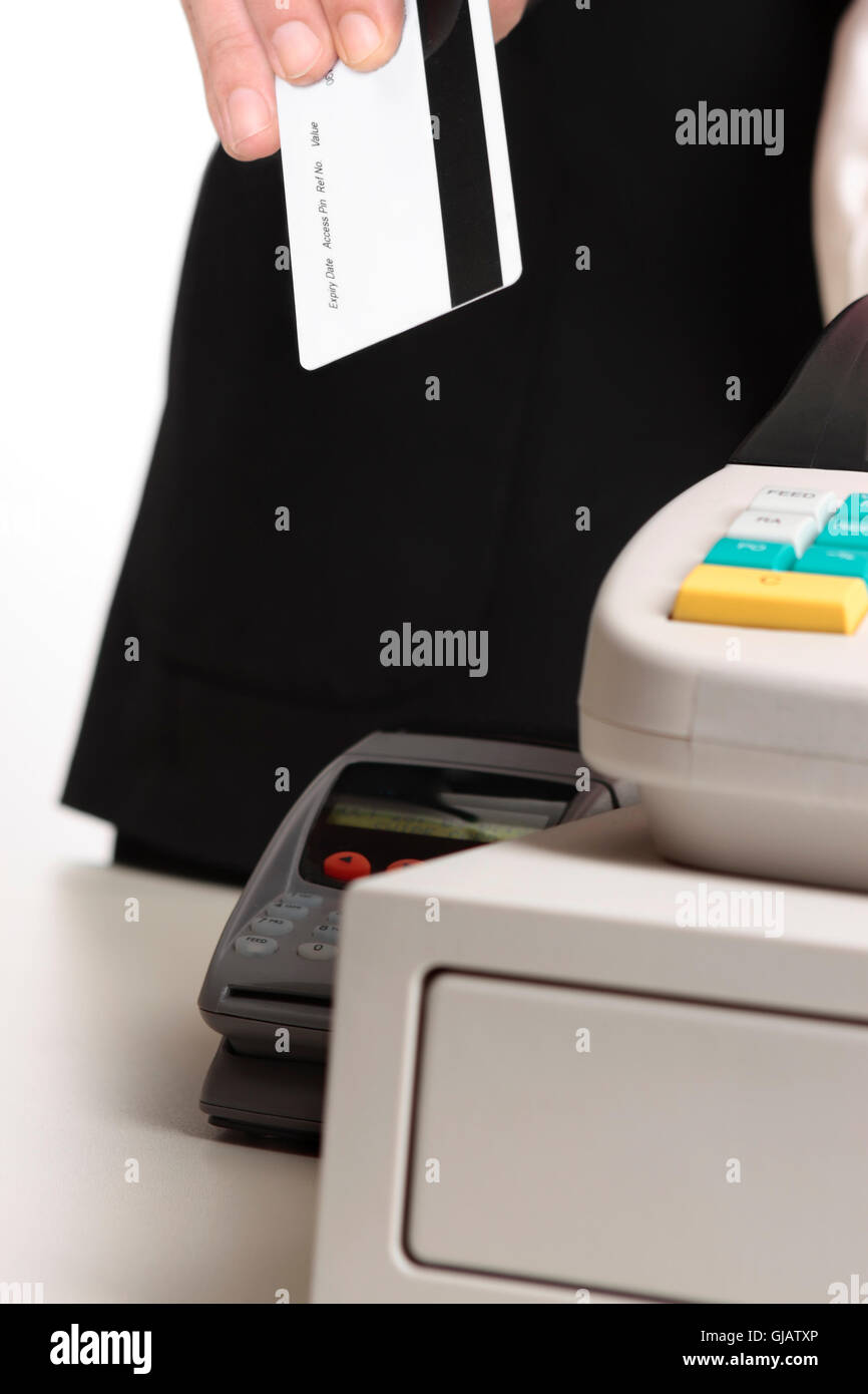Retail purchase with card Stock Photo - Alamy