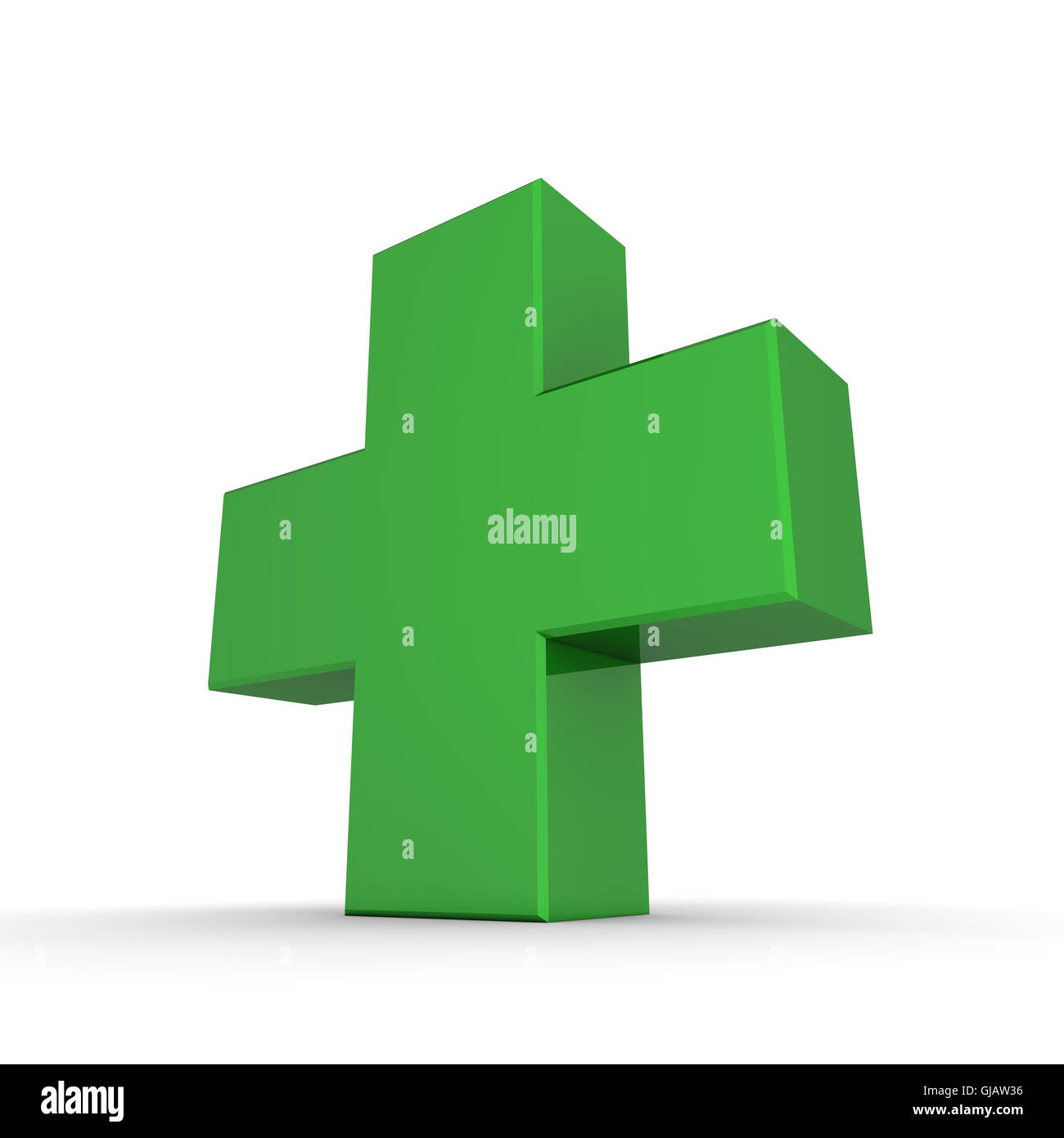 Solid Shiny Green Cross Stock Photo - Alamy