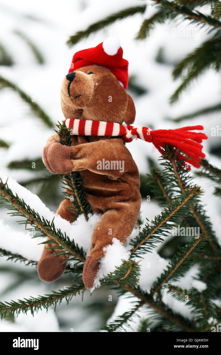 Christmas Teddy Bear Stock Photo - Alamy