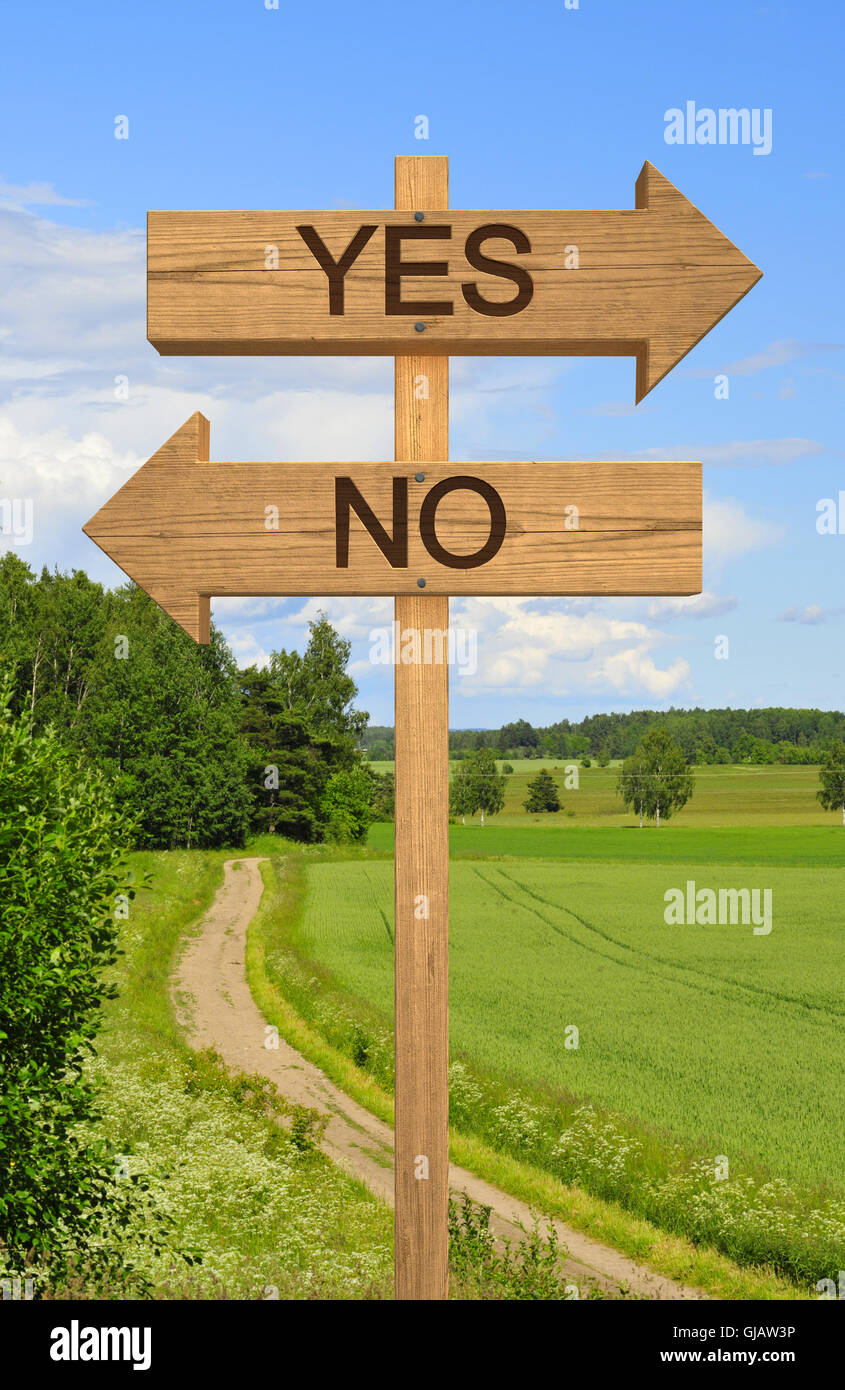 big decision sign Stock Photo - Alamy