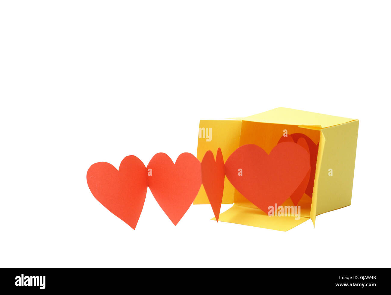 Hearts In Box Stock Photo - Alamy