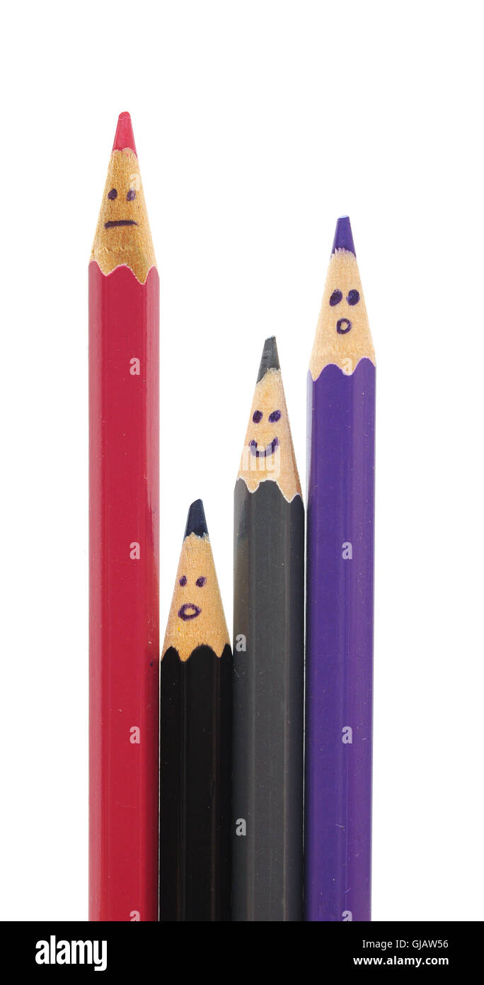 Pencil faces hi-res stock photography and images - Alamy