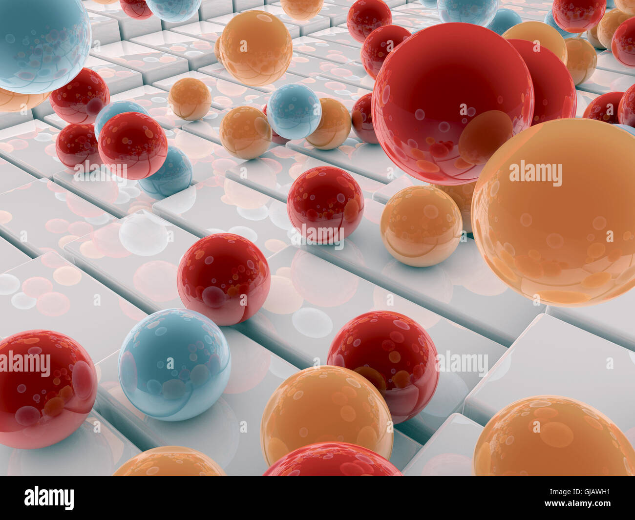 bouncing balls on white keys Stock Photo - Alamy