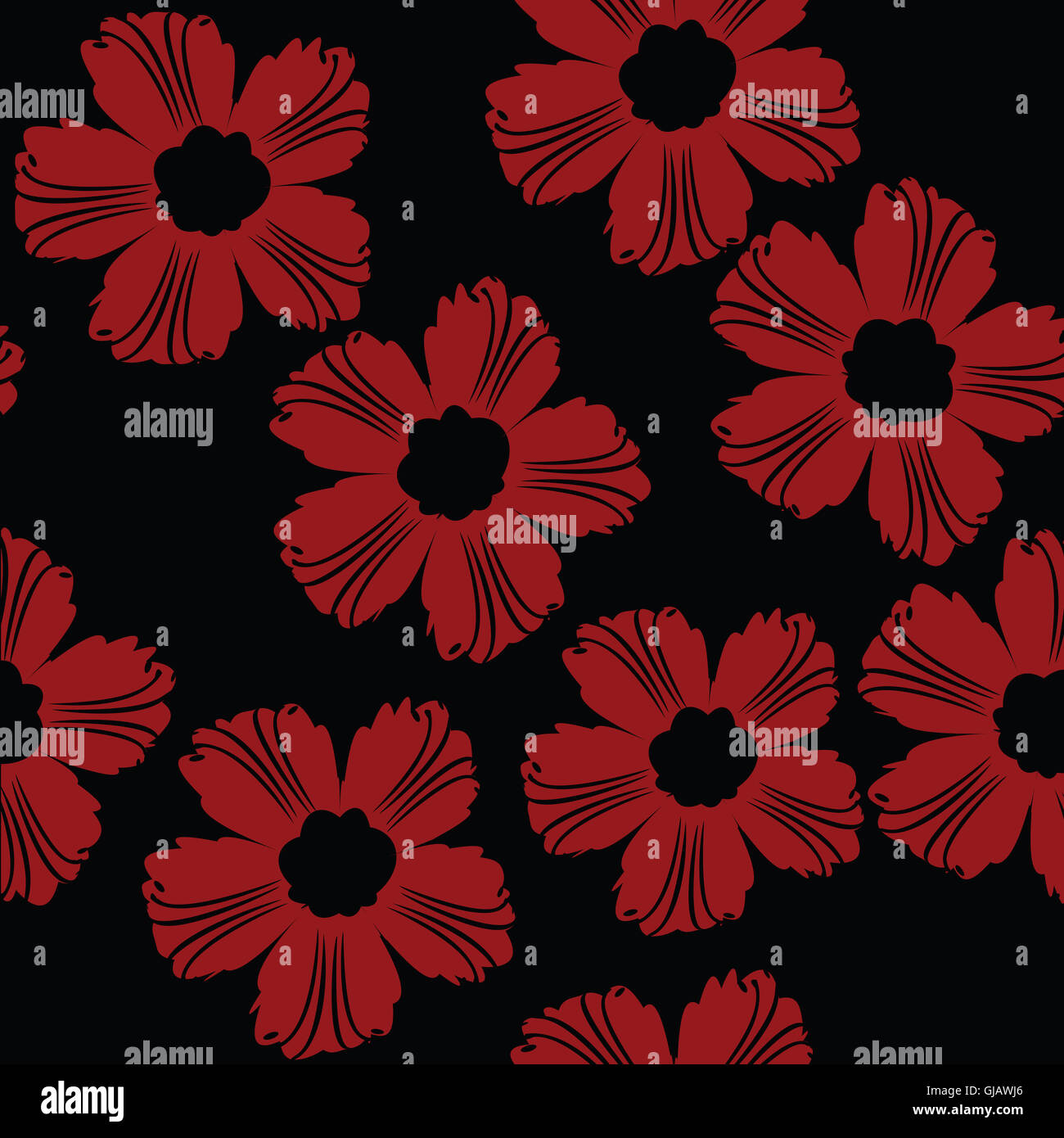 Red floral pattern Stock Photo - Alamy