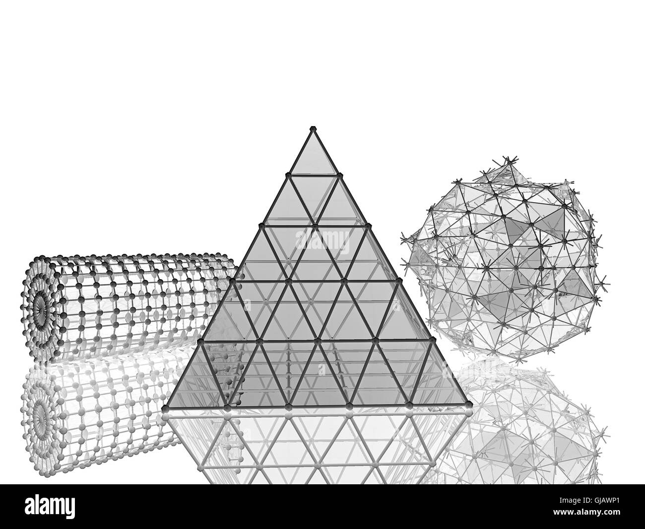 3d shapes digital Black and White Stock Photos & Images - Alamy