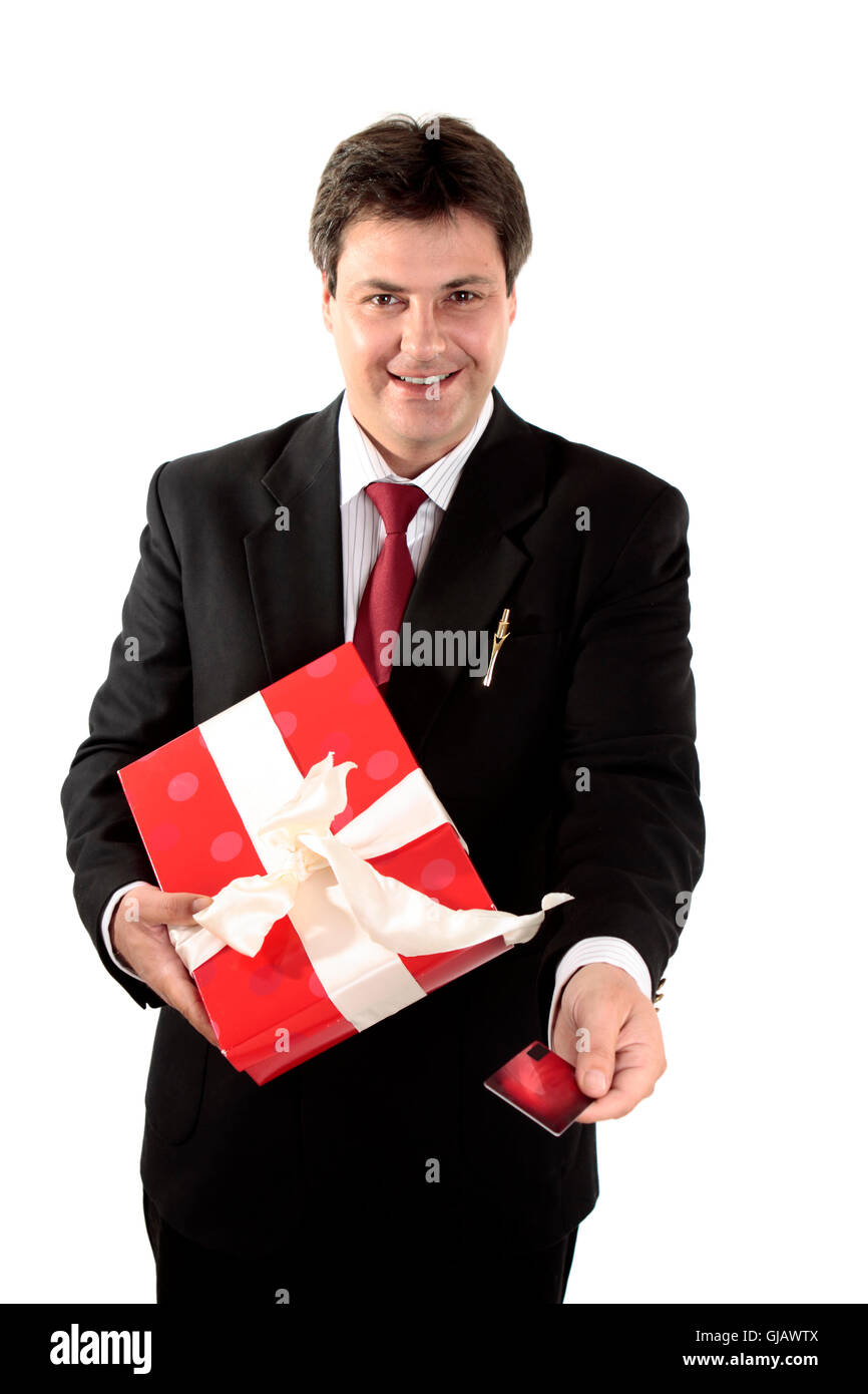 Man buying present Stock Photo - Alamy