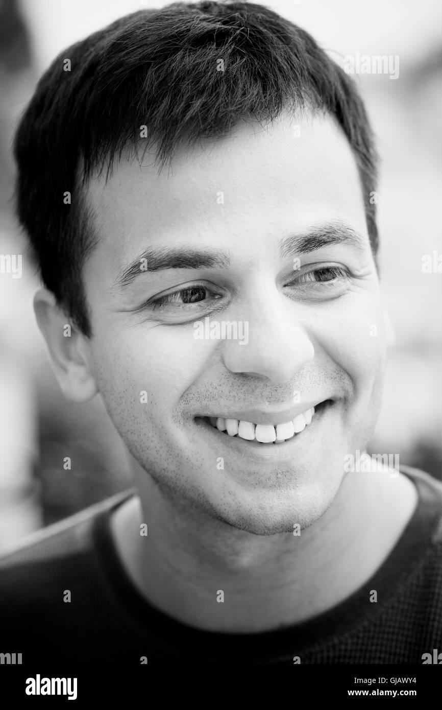 Smiling Indian Male Stock Photo - Alamy